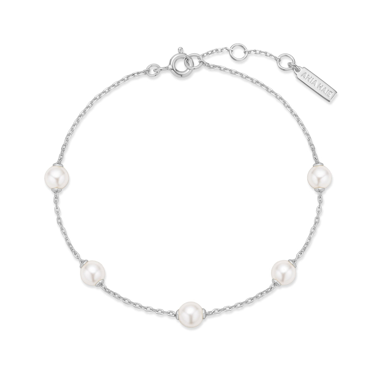 Silver Shell Pearl Station Bracelet – Ania Haie US