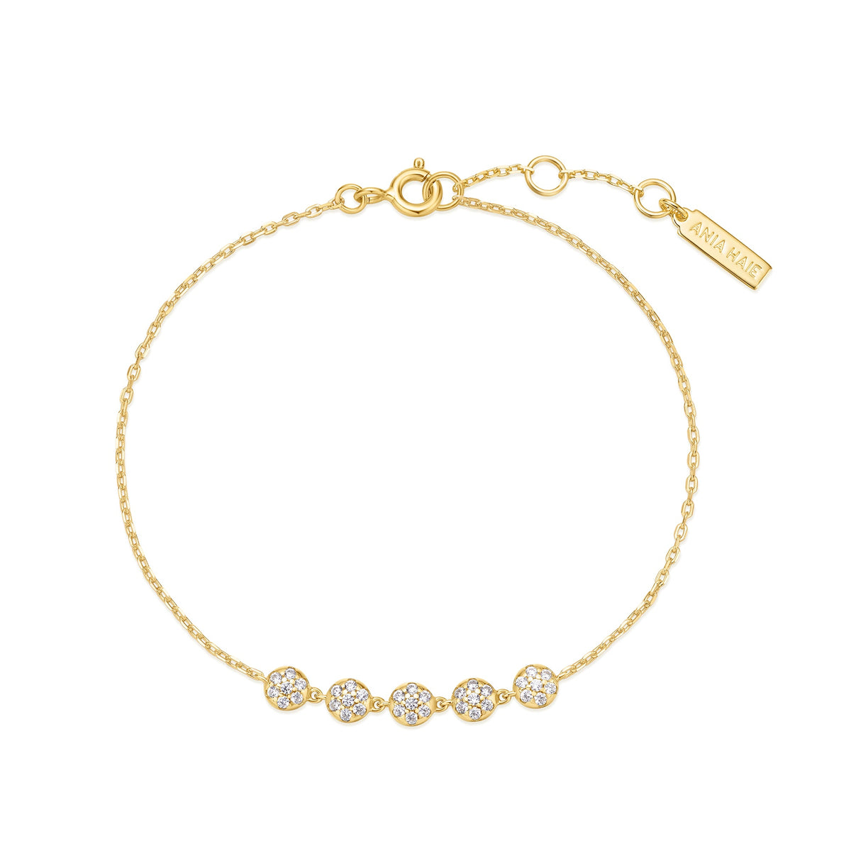 Gold Pavé Multi Beaded Chain Bracelet – Ania Haie US