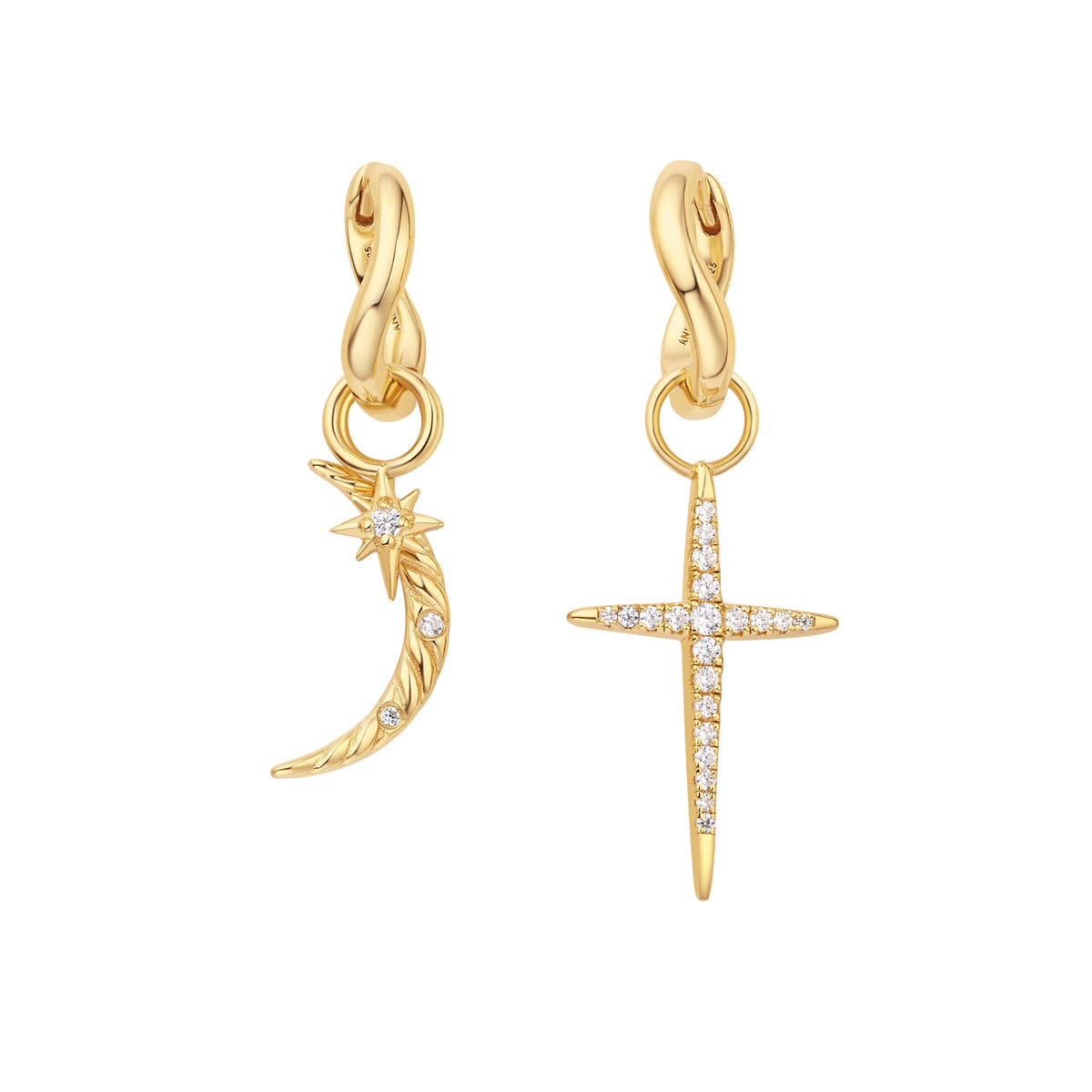 Gold Twist Huggie Hoop Earrings – Ania Haie US