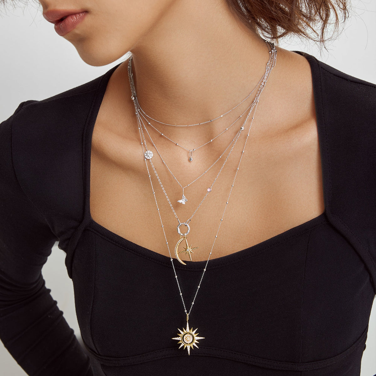 Silver Bobble Long Chain Necklace – Ania Haie US