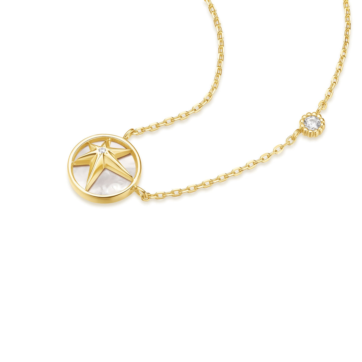 Gold Starry Mother of Pearl Necklace – Ania Haie US