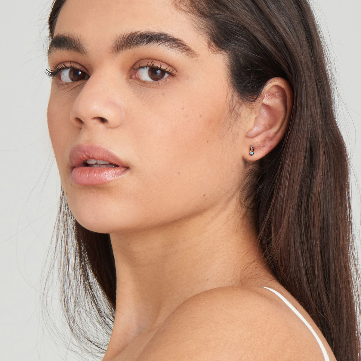 Turquoise Silver Link Stud Earrings – Ania Haie US