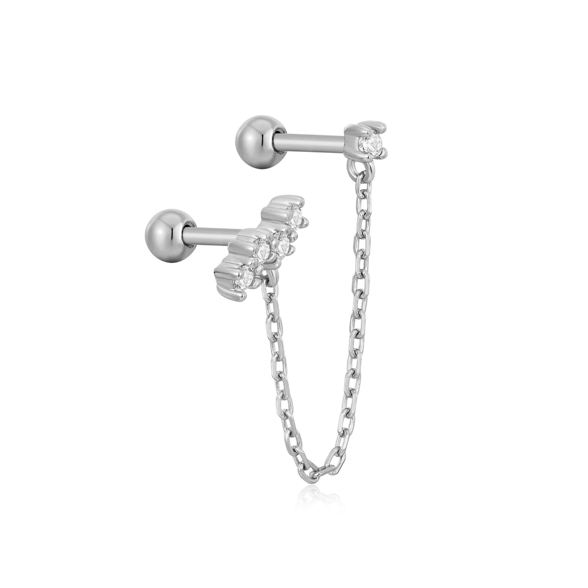 Silver Celestial Drop Chain Barbell Single Earring – Ania Haie US