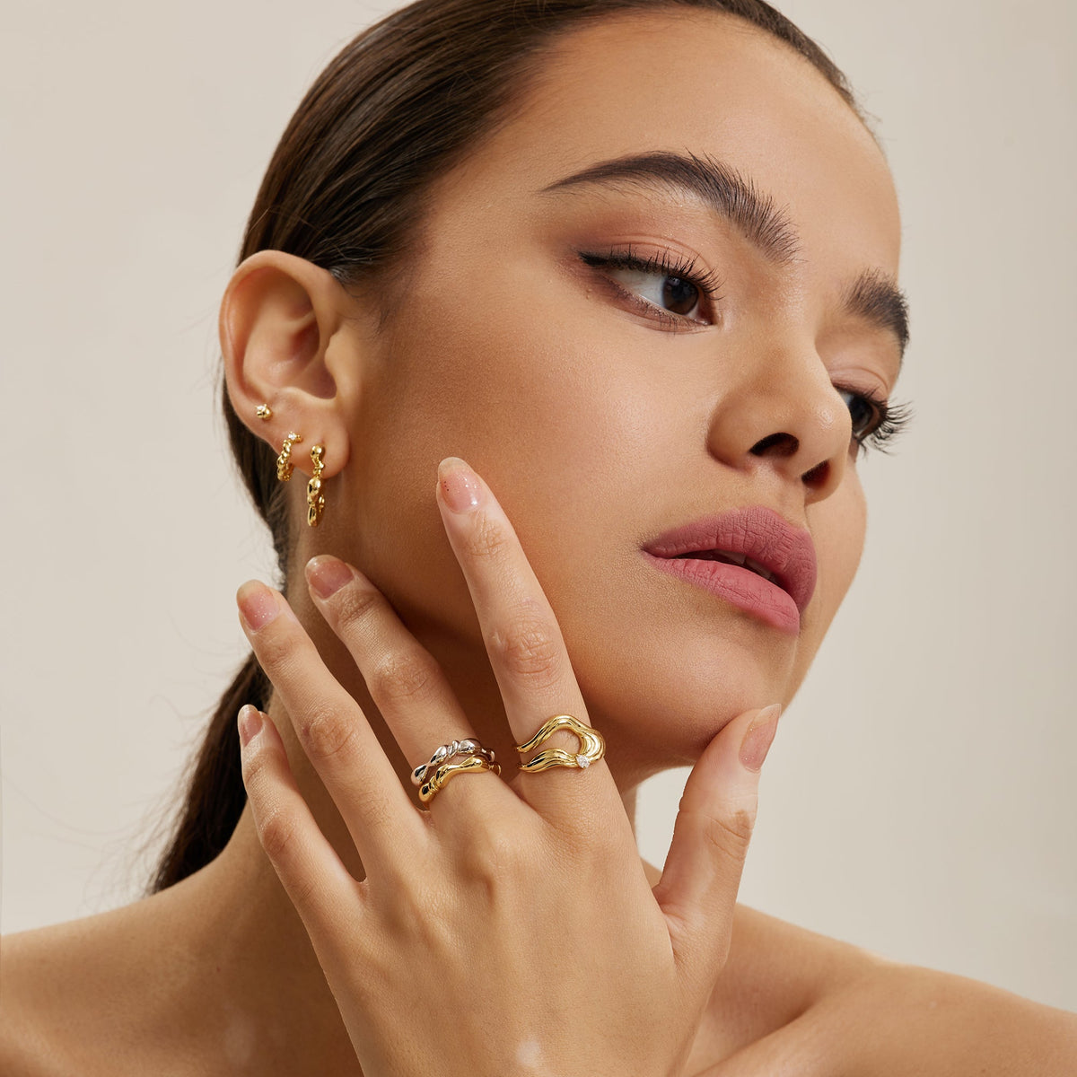 Gold Twisted Wave Adjustable Ring – Ania Haie US