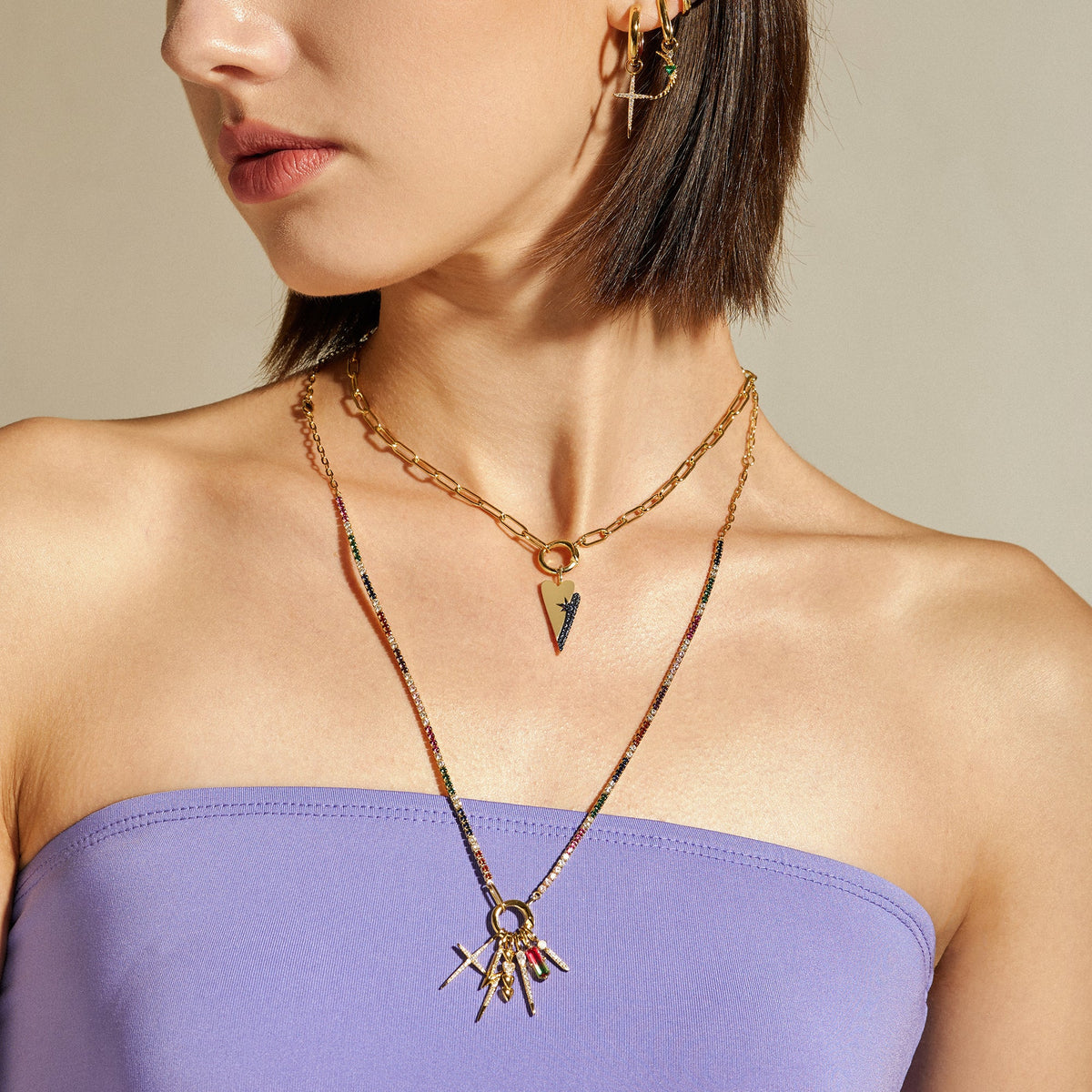 Gold Double Heart Charm – Ania Haie US