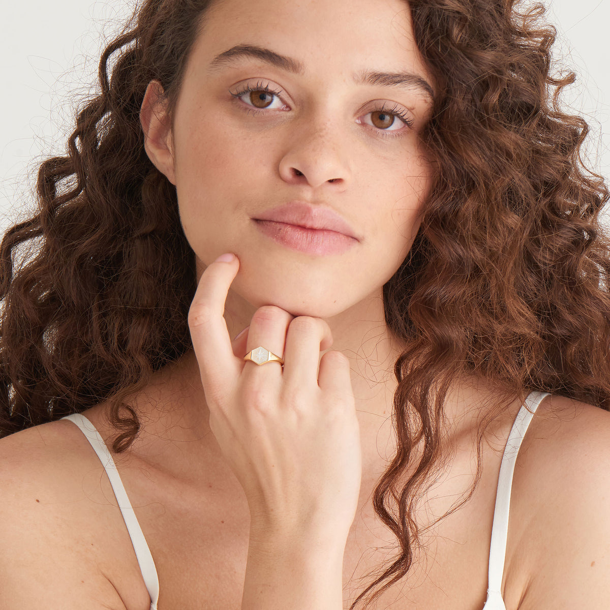 Compass Emblem Gold Adjustable Ring – Ania Haie US