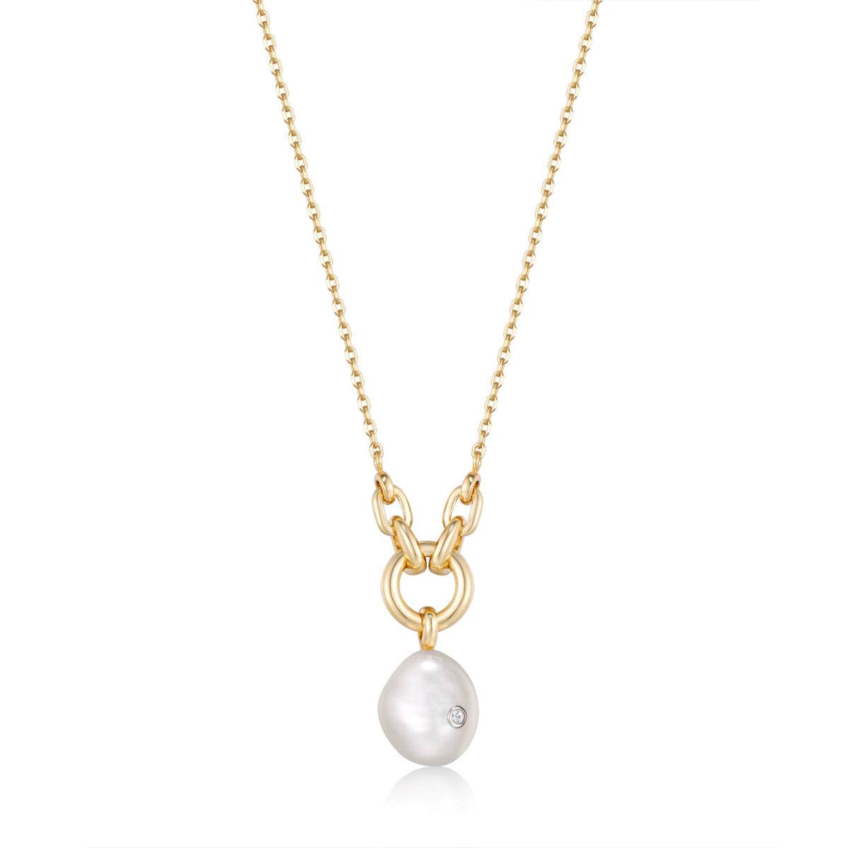 Gold Pearl Sparkle Pendant Necklace – Ania Haie US